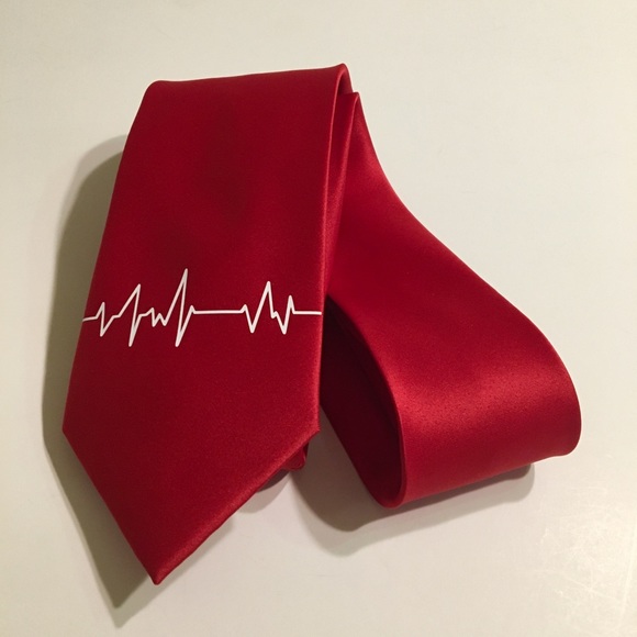 Accessories | Unique Fun Neckties Pulse Heartbeat | Poshmark